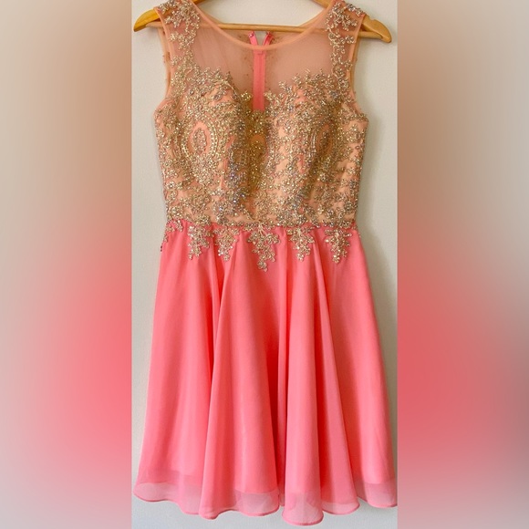 GLS Collective | Dresses | Gls Apparel Usa Women Pink Sheer Crystal Top ...